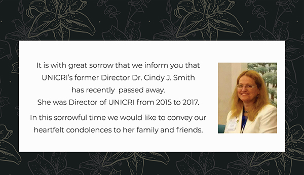 Remembering Cindy J. Smith, UNICRI's former Director | UNICRI :: United ...